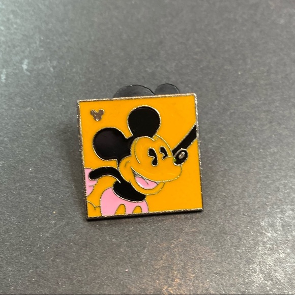 Disney | Other | Disney Pin Orange Square Mickey Mouse Pin | Poshmark